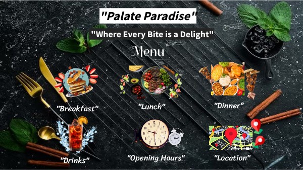 MENU_"Palate Paradise" | Genially
