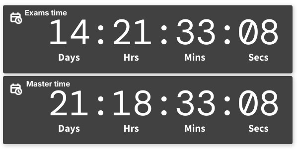 Compte à rebours Mon Master | Genially