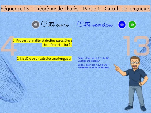 4-12 – Théorème de Thalès – Partie 1 – Calculs de longueurs | Genially