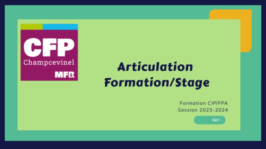 CIP_FPA_Articulation Formation-Objectifs Stage | Genially