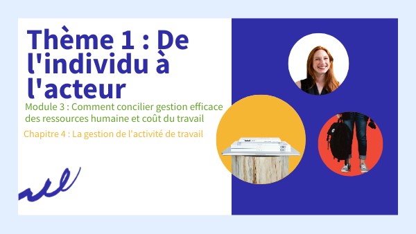 Chapitre 4 : L'activité de travail | Genially