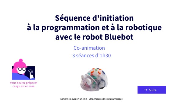 Initiation à la programmation et à la robotique avec le robot Bluebot ...