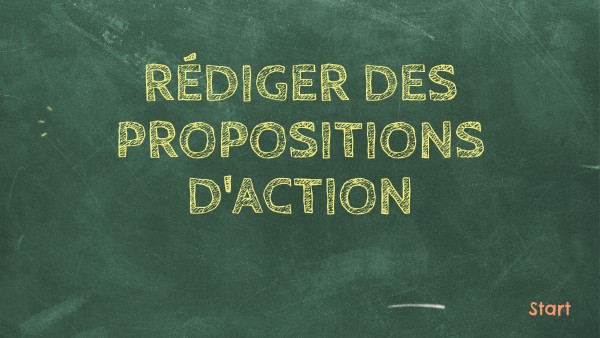Les propositions d'action | Genially