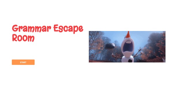 Grammar Escape Room | Genially