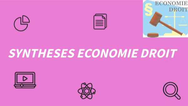 Synthèses economie droit SUBRA COLINE 2023/2025 | Genially