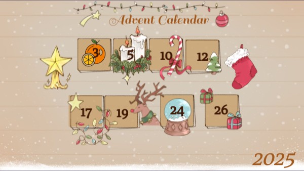 VINTAGE CHRISTMAS ADVENT CALENDAR | Genially