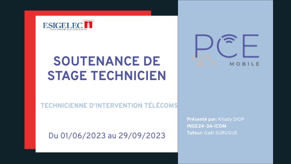 soutenance stage technicien | Genially