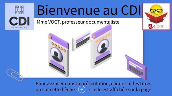 Séance 1 : Découvrir le CDI | Genially