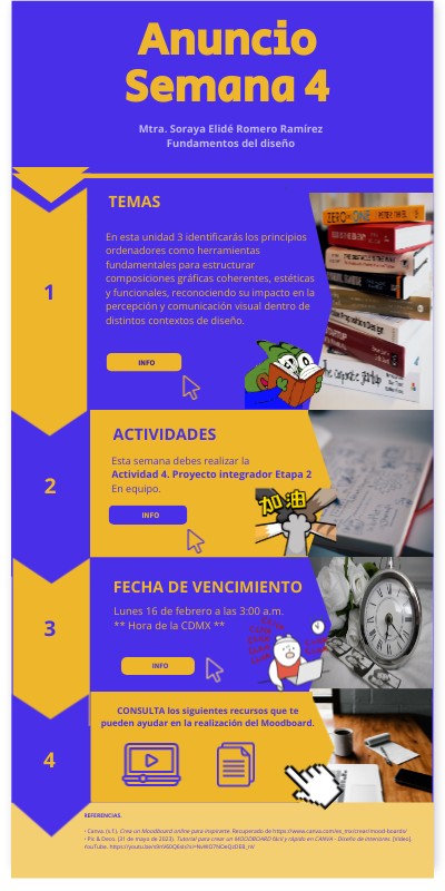 ANUNCIO SEMANA 4_FUNDAMENTOS DEL DISEÑO | Genially