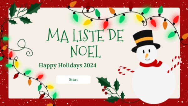 Liste de noël | Genially