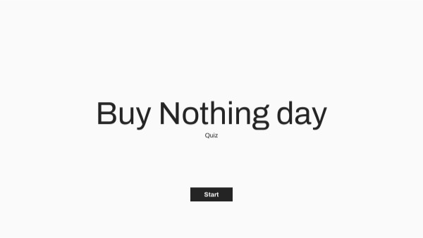 Buy nothing day
