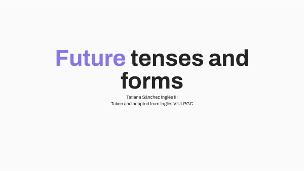 future tenses and forms