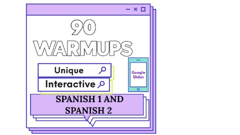 warm-ups for spanish ClaSSROOM - Listed on TpT - Do Not Delete | Genially