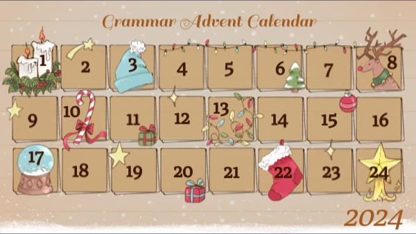 Grammar advent calendar | Genially