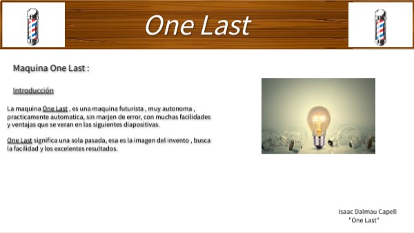 Maquina One Last | Genially