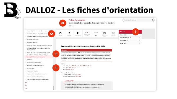 Dalloz : les fiches d'orientation | Genially