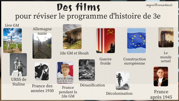 3e des films pour réviser le programme d'histoire | Genially