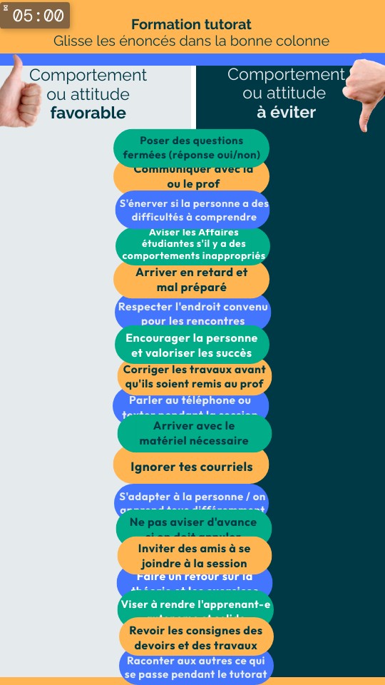 Tutorat-liste | Genially