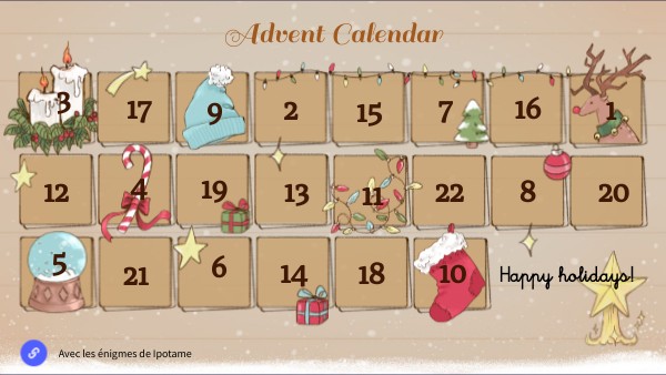 Advent calendar maths | Genially