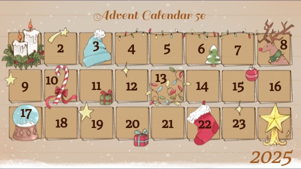ADVENT CALENDAR 5e