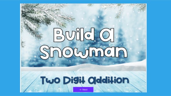 Two digit addition game