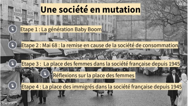 Une société en mutation depuis 1945 | Genially