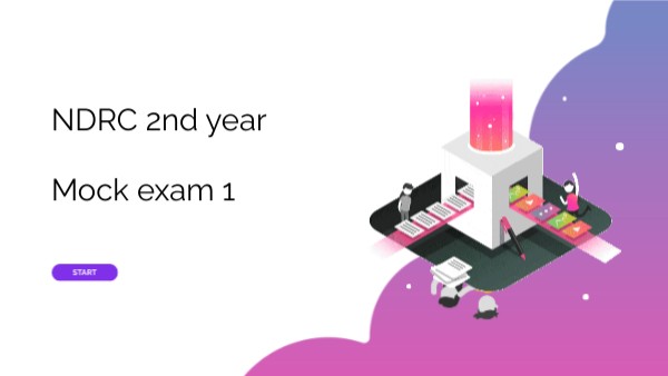 NDRC 2nd year Mock Exam 1 - Teacher | Genially