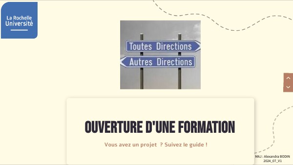 Guide d'ouverture d'une formation | Genially