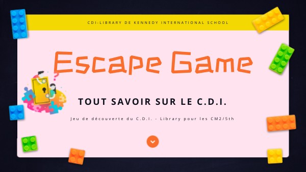 DECOUVERTE CDI ESCAPE GAME | Genially