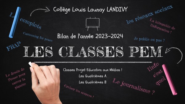 Classe PEM bilan 2023-2024 | Genially