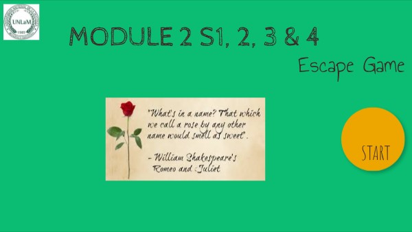 Module 2 S1, 2, 3 & 4 Escape Room | Genially