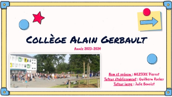 Rapport de stage M1 | Genially