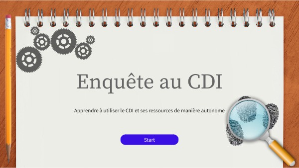 enquête au CDI | Genially