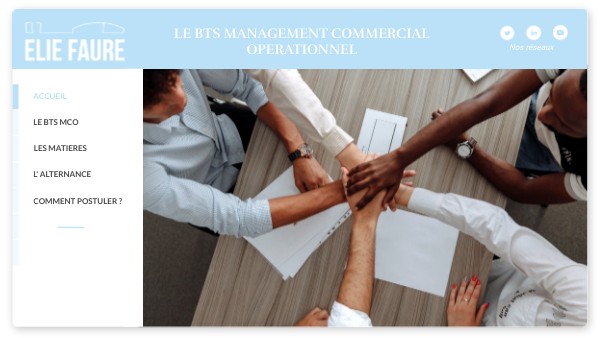 Présentation bts mco - Lycée Elie Faure | Genially