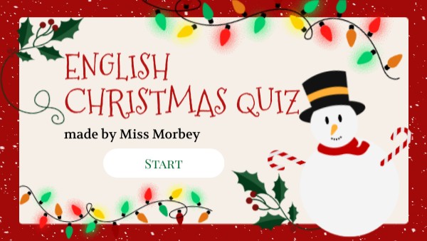 English Christmas Quiz | Genially
