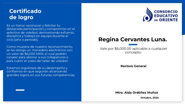 CERTIFICADO SIMPLE | Genially