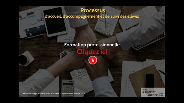 FP - Processus d'accueil, d'accompagnement et de suivi des élèves | Genially