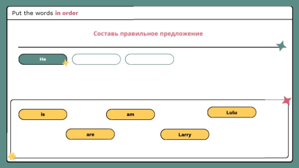 Put the words in order | Genially