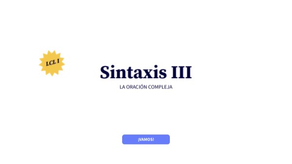 Sintaxis V | Genially
