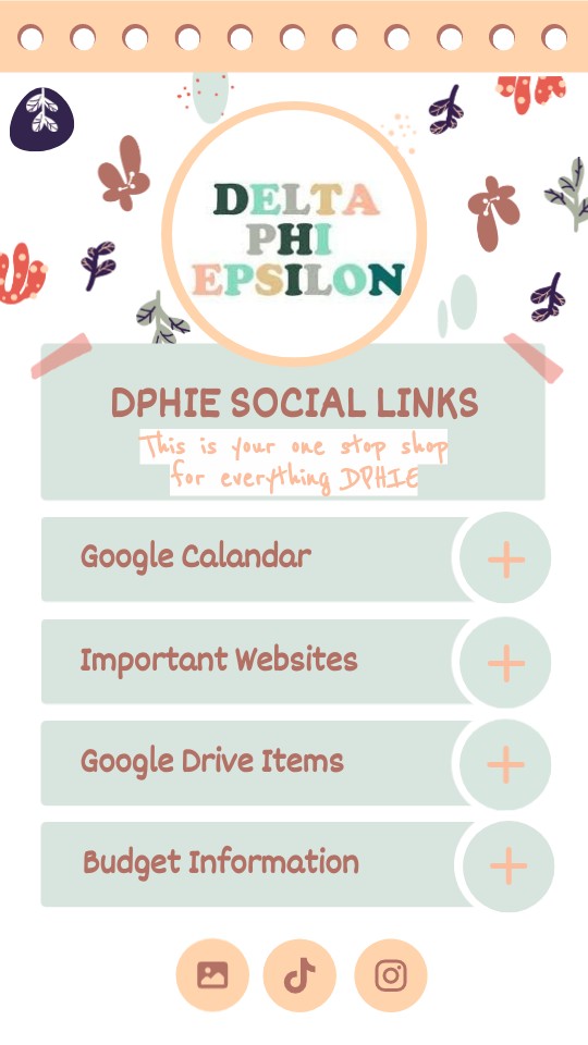 Delta Phi Epsilon LinkTree | Genially