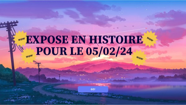 Exposer histoire | Genially