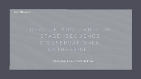 Oral stage 3e | Genially