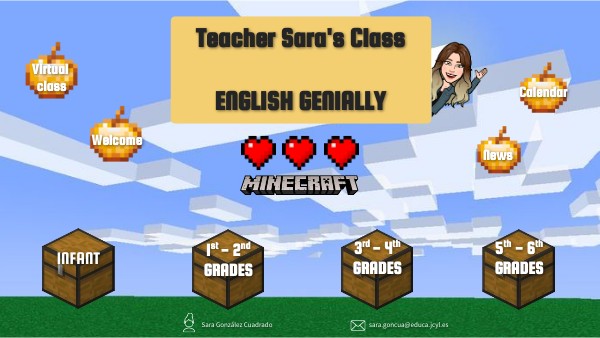 MINECRAFT Teacher Sara's Classroom | Genially