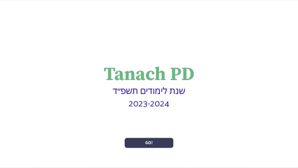 Tanach PD 2024