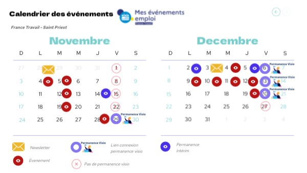 Calendrier événements | Genially