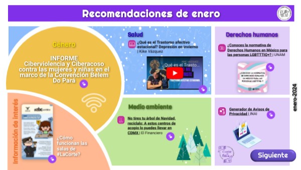 Recomendaciones enero 2024 | Genially
