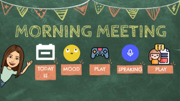 Morning meeting 1st graders