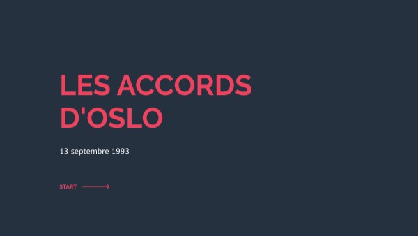 Les Accords d'Oslo | Genially