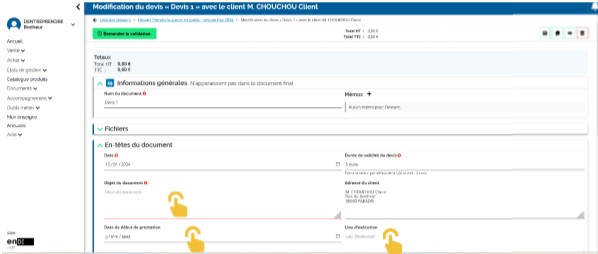 Devis entête | Genially