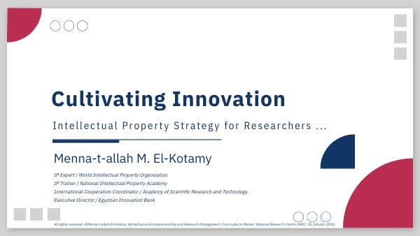 Cultivating Innovation: Intellectual Property Strategy for Researchers | Genially